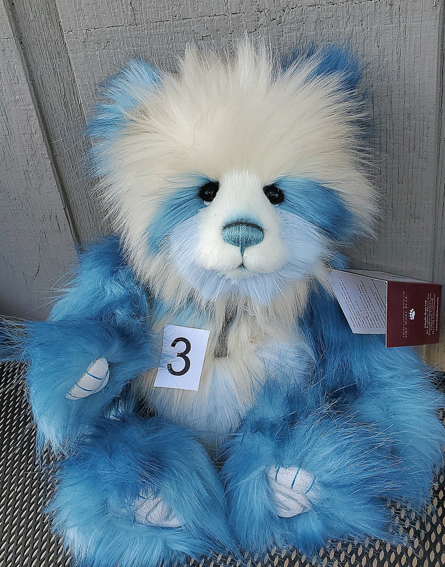 Avril - 15" Blue and White Panda from Charlie Bears – Artisanal Bears ...