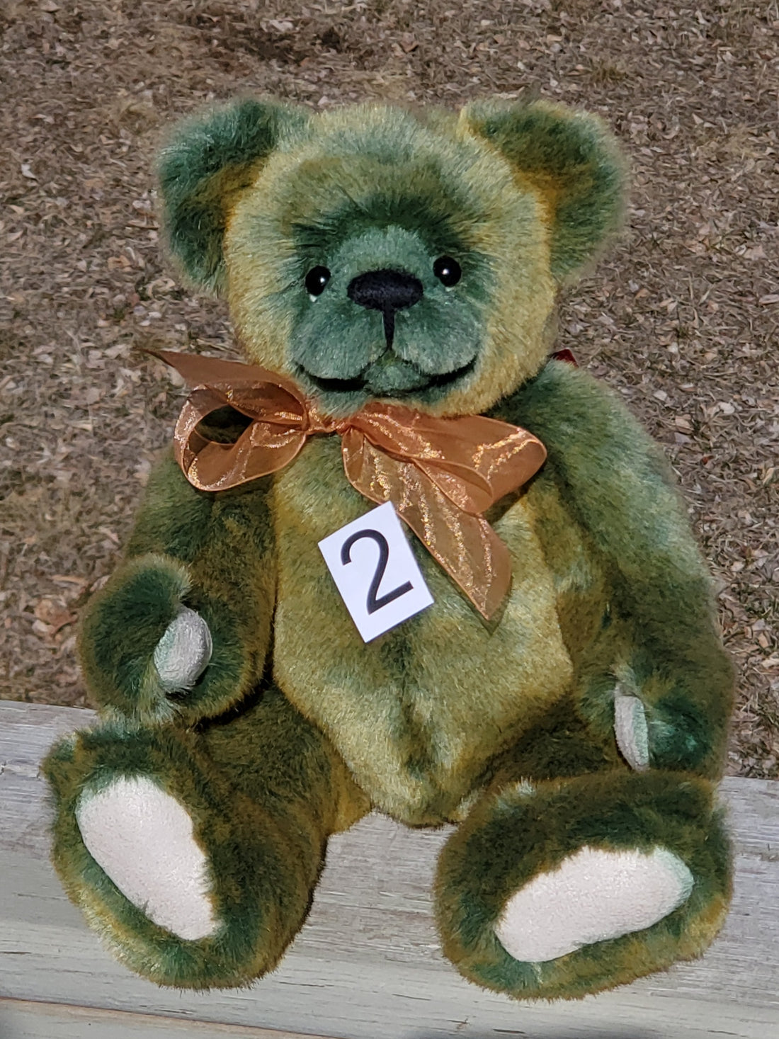 Midday - 13" Green Bear from Charlie Bears – Artisanal Bears by Old Griz