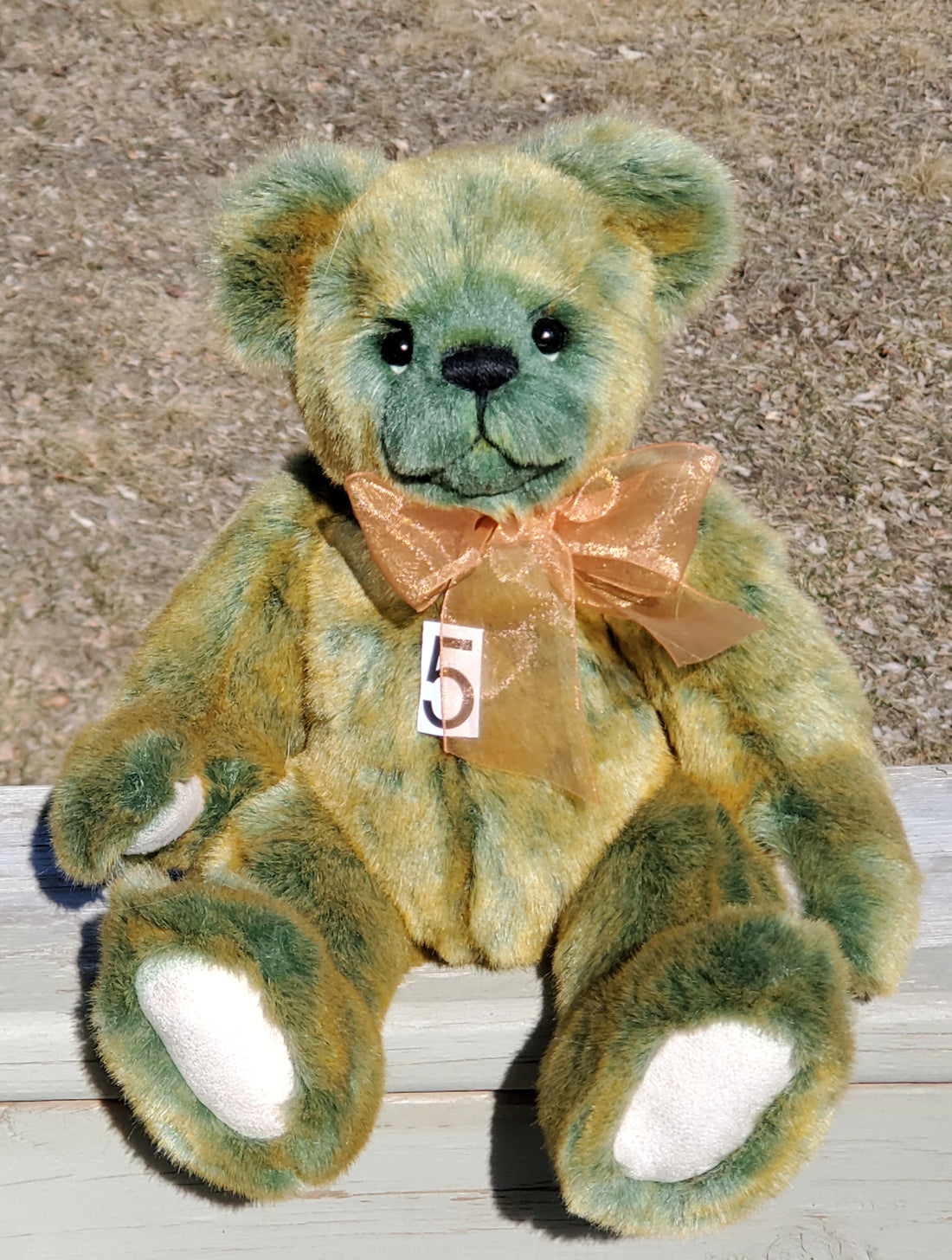 Midday - 13" Green Bear from Charlie Bears – Artisanal Bears by Old Griz